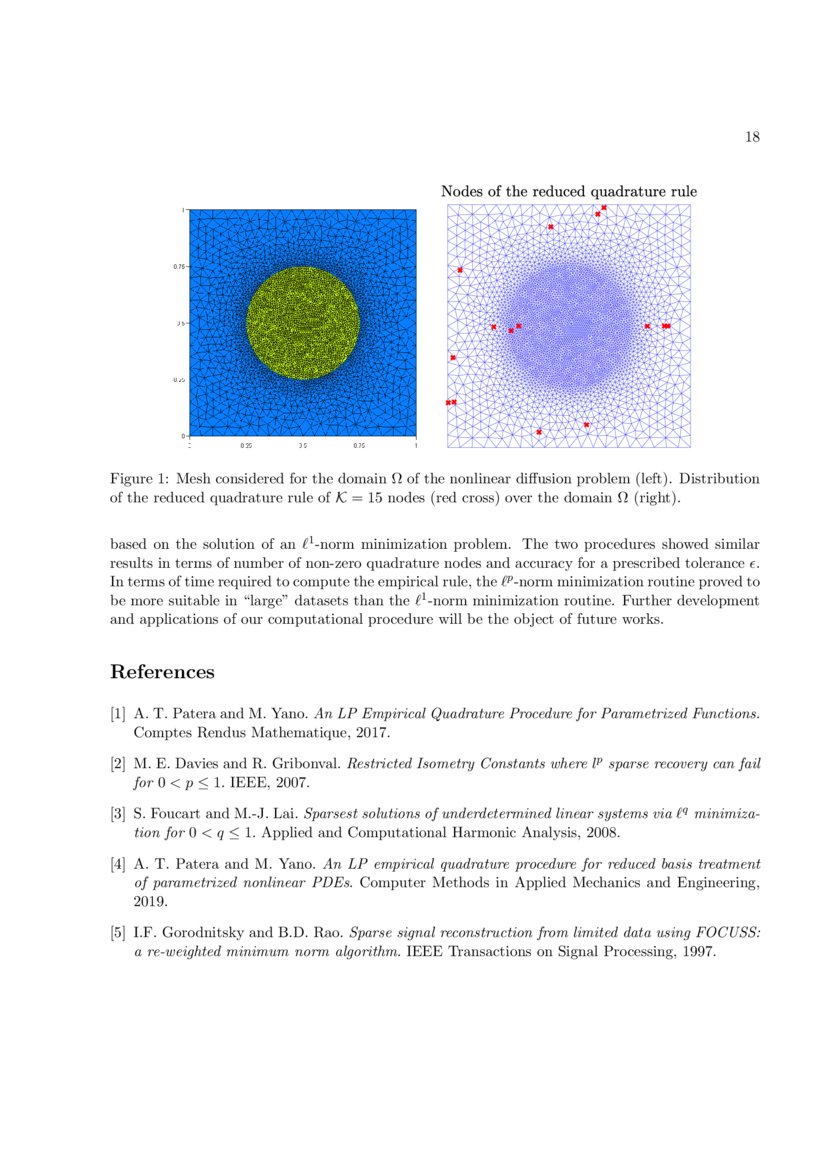 Sparse data-driven quadrature rules via ℓ^p-quasi-norm minimization | DeepAI