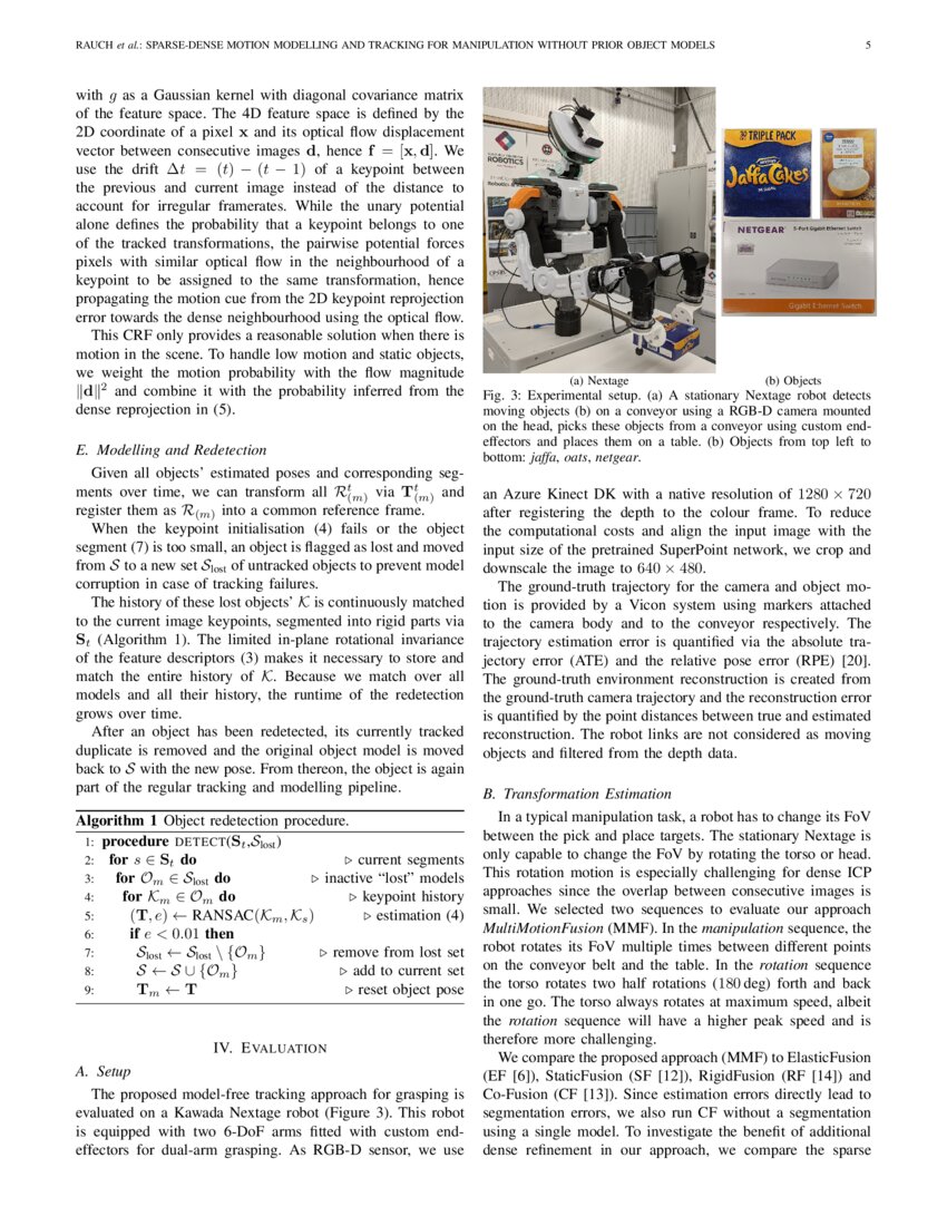 Sparse Dense Motion Modelling And Tracking For Manipulation Without Prior Object Models Deepai