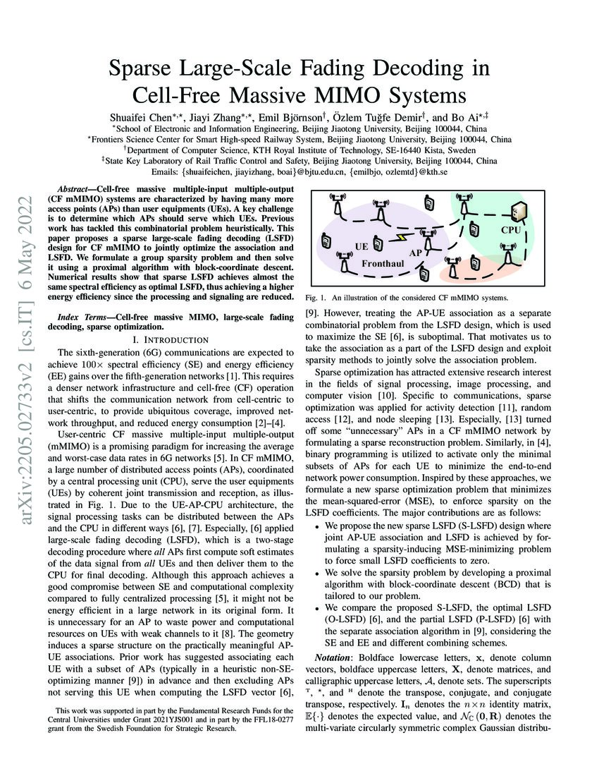 Sparse Large Scale Fading Decoding In Cell Free Massive Mimo Systems