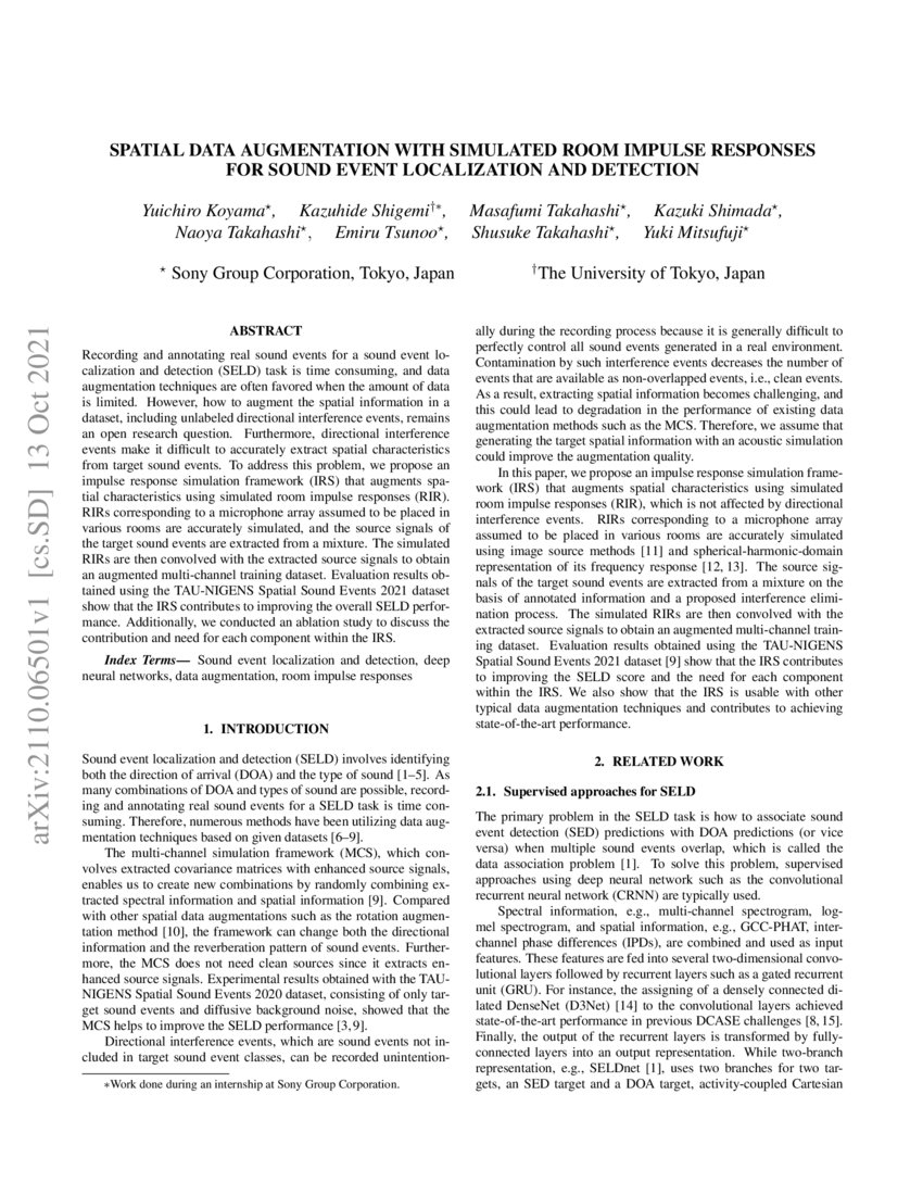 Spatial Data Augmentation With Simulated Room Impulse Responses For Sound Event Localization And 