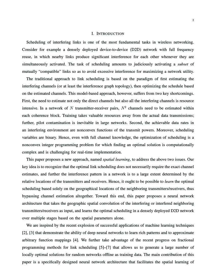 Spatial Deep Learning for Wireless Scheduling | DeepAI