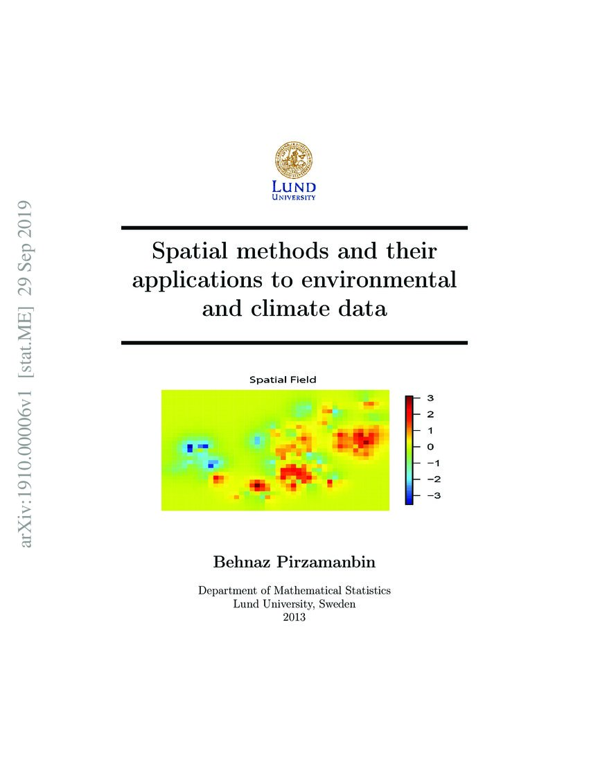 Spatial methods and their applications to environmental and climate ...