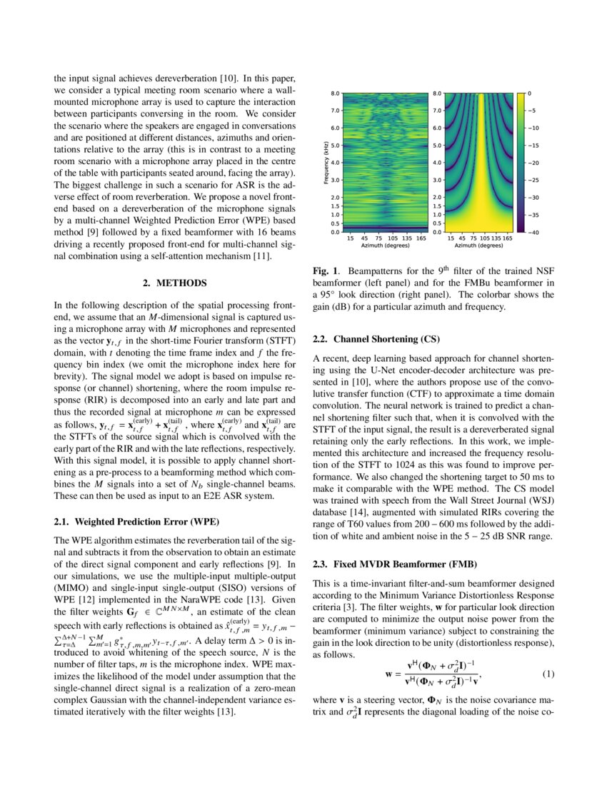 Spatial Processing Front-End For Distant ASR Exploiting Self-Attention Channel Combinator | DeepAI