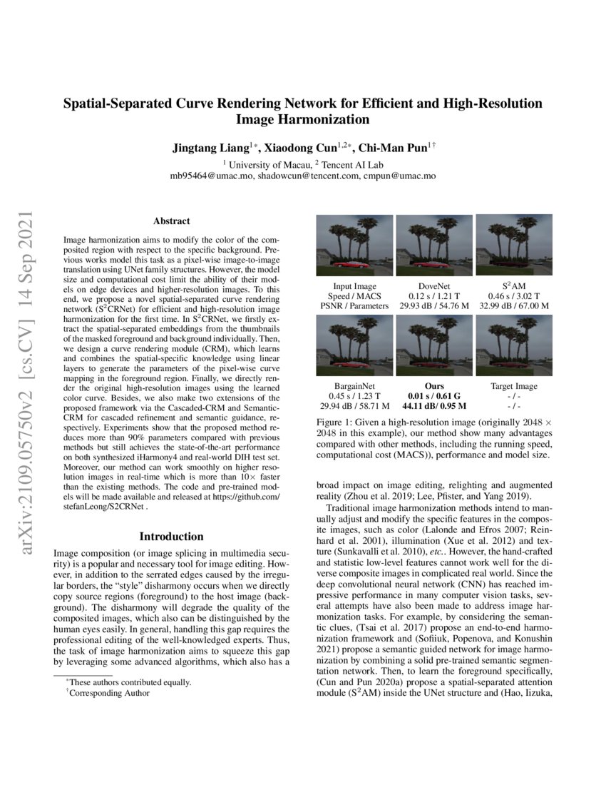 Spatial Separated Curve Rendering Network For Efficient And High