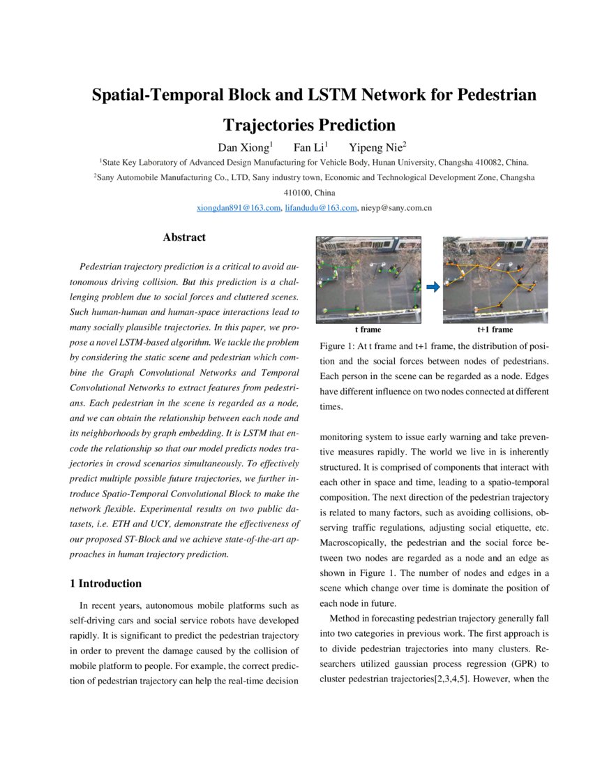 Spatial-Temporal Block and LSTM Network for Pedestrian Trajectories ...