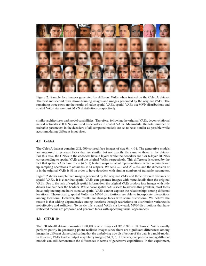 Spatial Variational Auto-Encoding via Matrix-Variate Normal Distributions | DeepAI