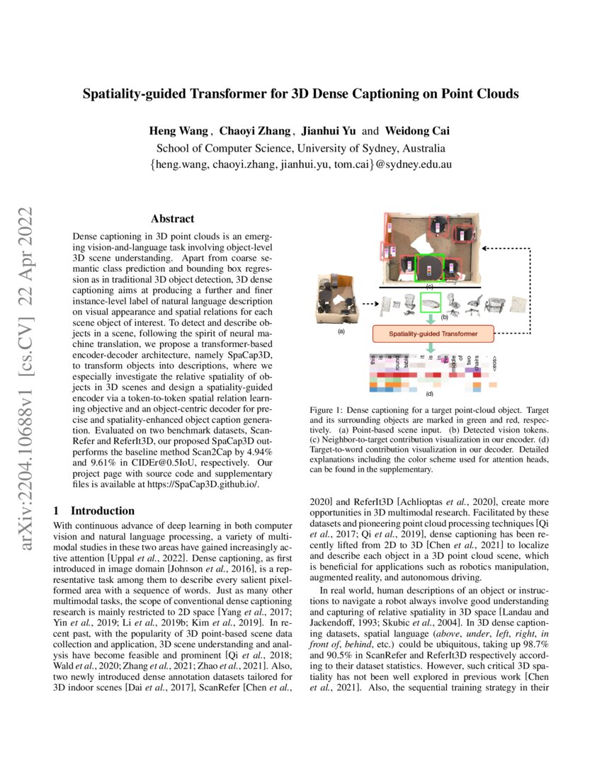 Spatiality-guided Transformer for 3D Dense Captioning on Point Clouds ...