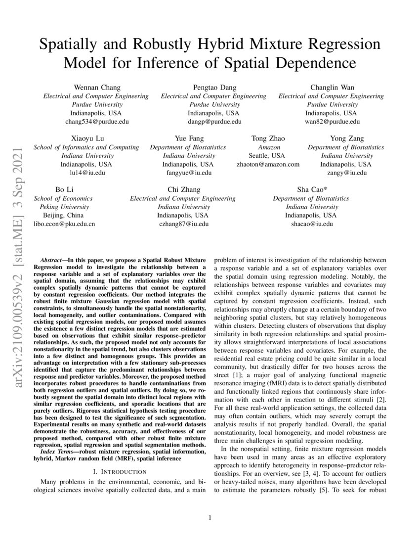 Spatially And Robustly Hybrid Mixture Regression Model For Inference Of