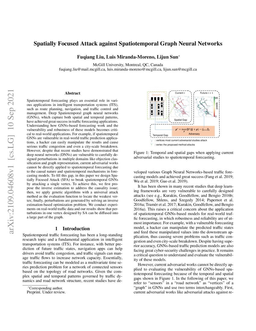 Spatially Focused Attack Against Spatiotemporal Graph Neural Networks