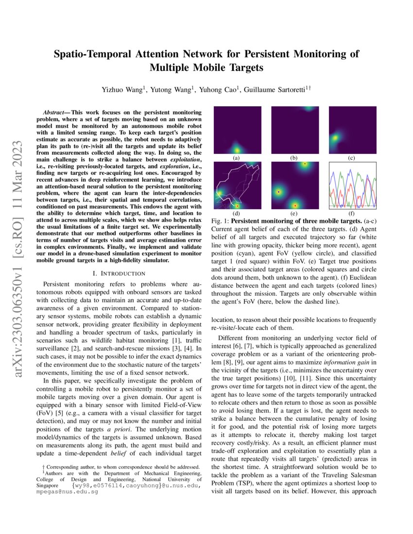 Spatio Temporal Attention Network For Persistent Monitoring Of Multiple