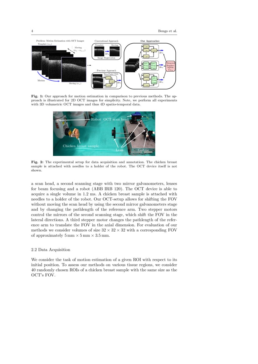 Spatio Temporal Deep Learning Methods For Motion Estimation Using 4d