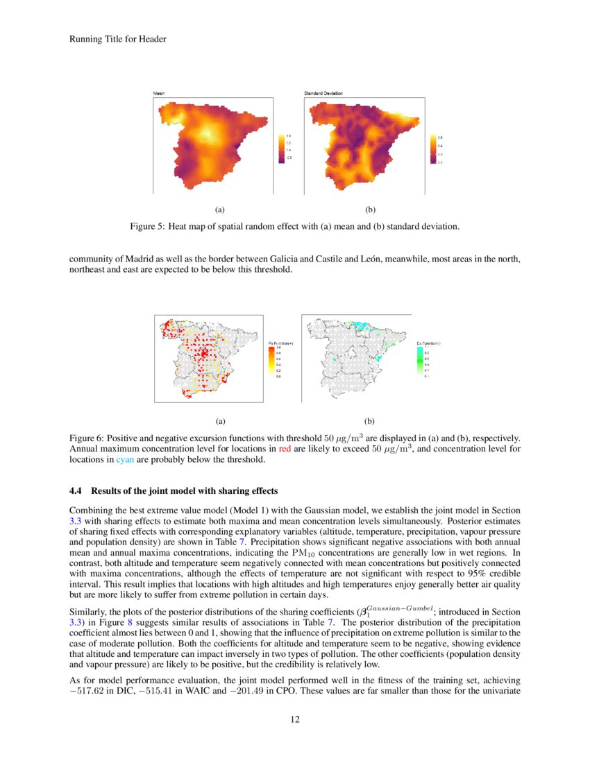 Spatio Temporal Joint Modelling On Moderate And Extreme Air Pollution