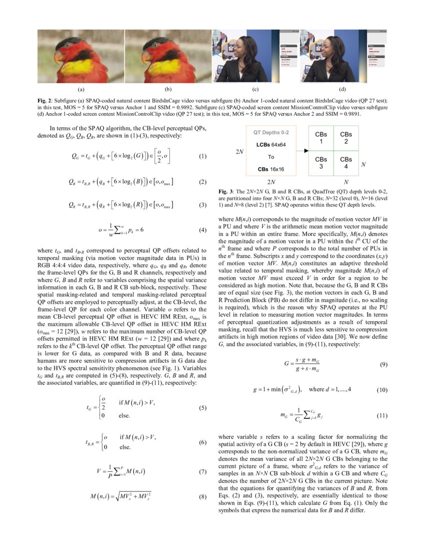 Spatiotemporal Adaptive Quantization for the Perceptual Video Coding of RGB 4:4:4 Data | DeepAI
