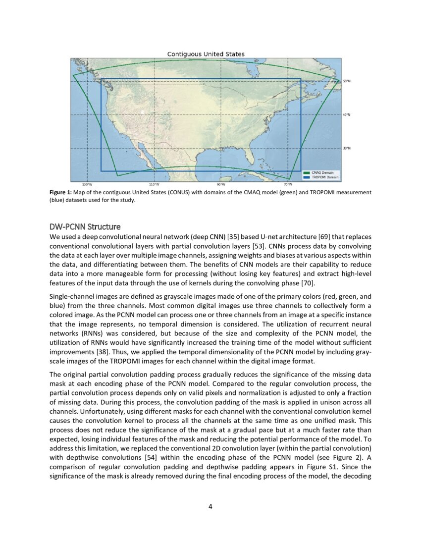 Spatiotemporal Estimation Of Tropomi No2 Column With Depthwise Partial Convolutional Neural