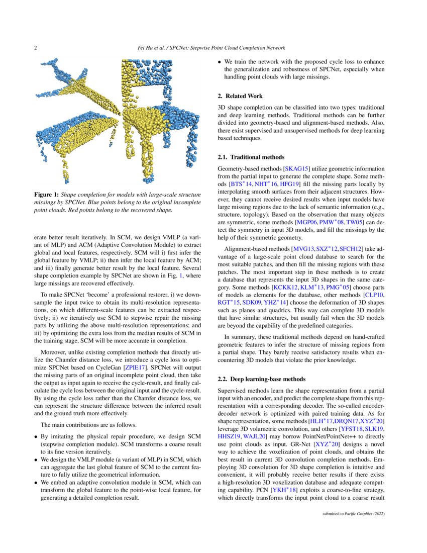 SPCNet: Stepwise Point Cloud Completion Network | DeepAI
