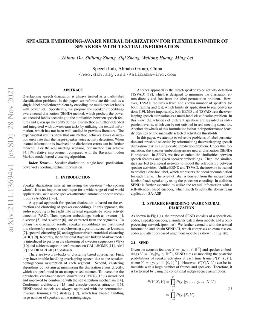 Speaker Embedding-aware Neural Diarization for Flexible Number of Speakers with Textual ...