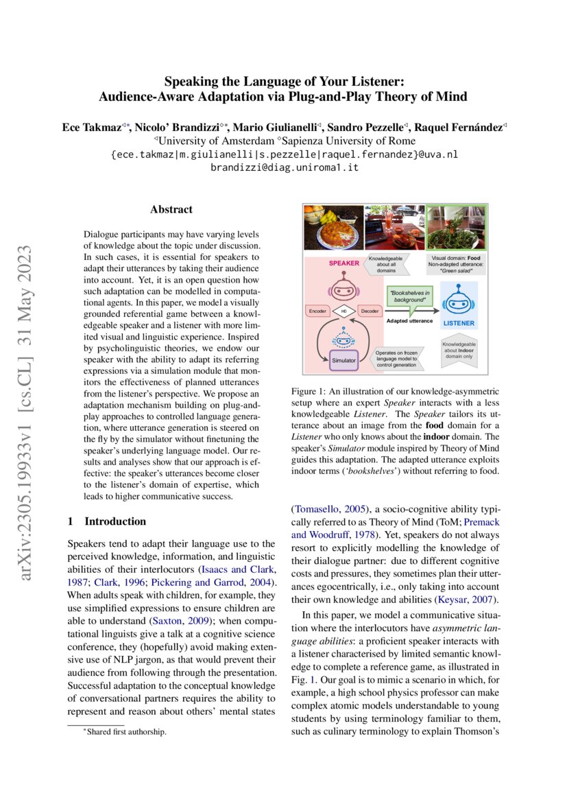 Speaking the Language of Your Listener: Audience-Aware Adaptation via ...