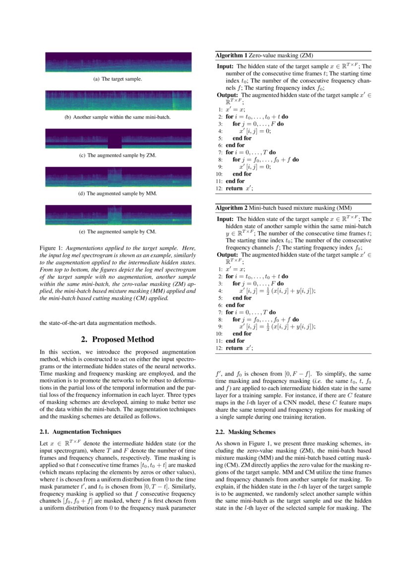 SpecAugment++: A Hidden Space Data Augmentation Method for Acoustic ...