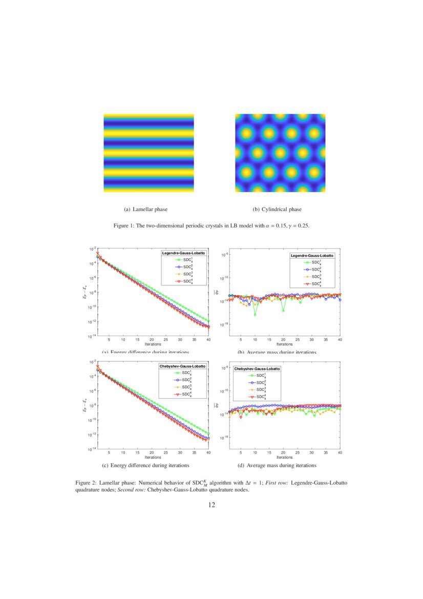Spectral Deferred Correction Method For Landau Brazovskii Model With Convex Splitting Technique