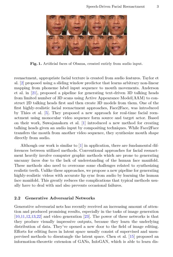 Speech-Driven Facial Reenactment Using Conditional Generative Adversarial Networks | DeepAI