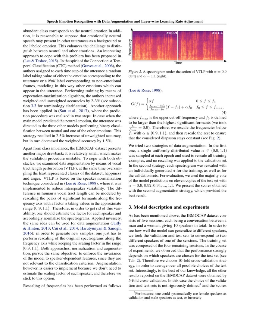 Speech Emotion Recognition With Data Augmentation And Layer Wise Learning Rate Adjustment Deepai