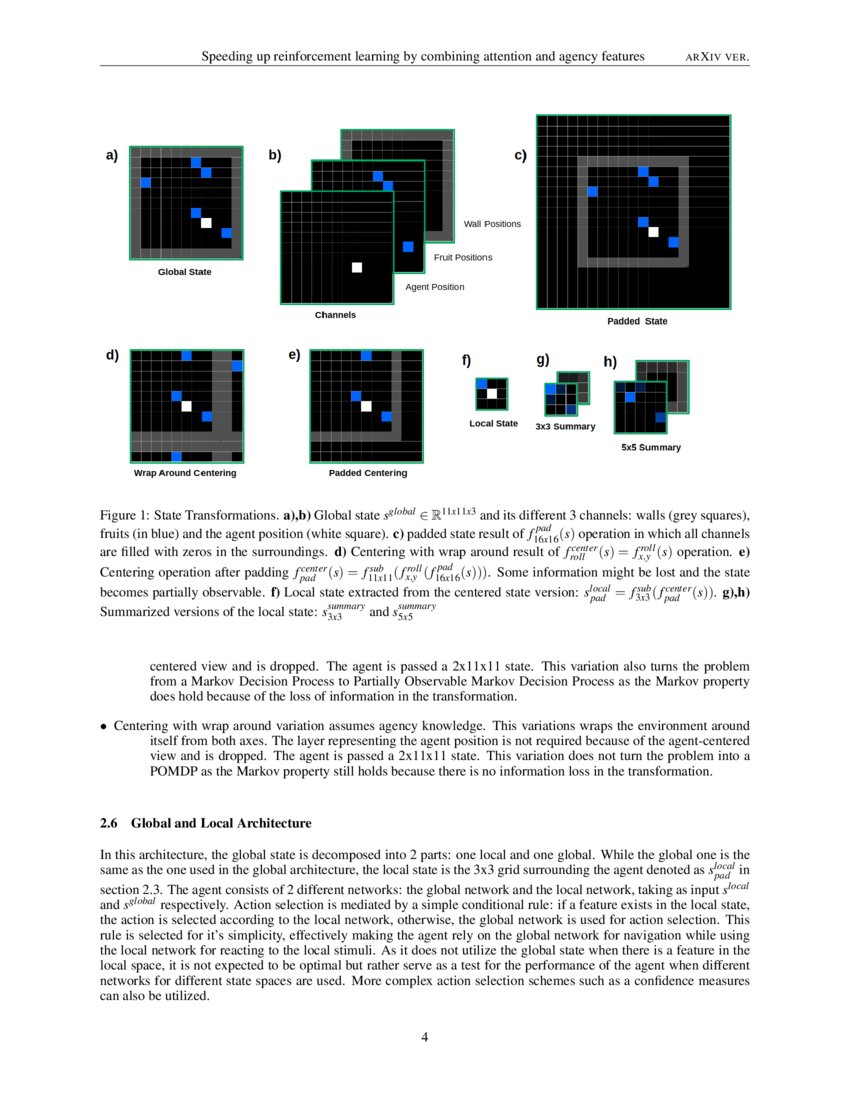 Speeding up reinforcement learning by combining attention and agency ...