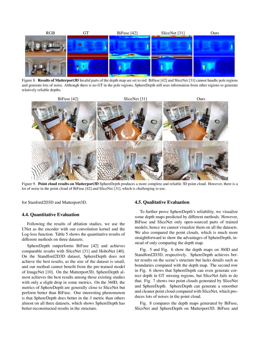 SphereDepth: Panorama Depth Estimation from Spherical Domain | DeepAI