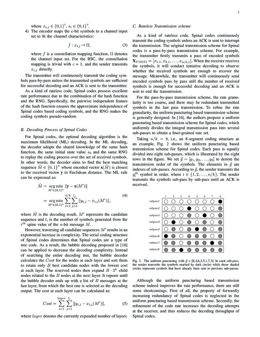 Spinal Codes Optimization: Error Probability Analysis and Transmission ...