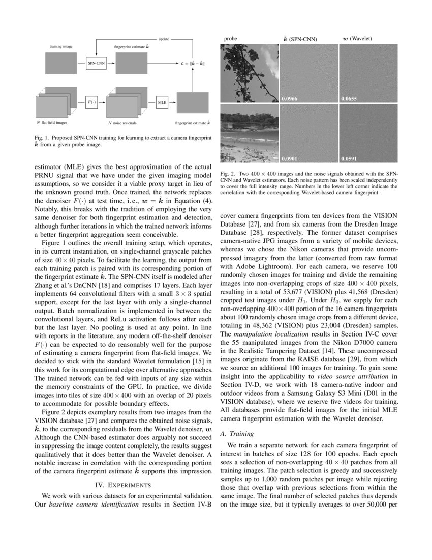 SPN-CNN: Boosting Sensor-Based Source Camera Attribution With Deep ...