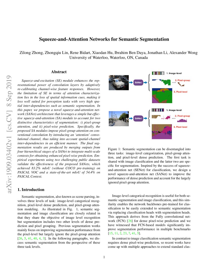 Squeeze-and-Attention Networks for Semantic Segmentation | DeepAI