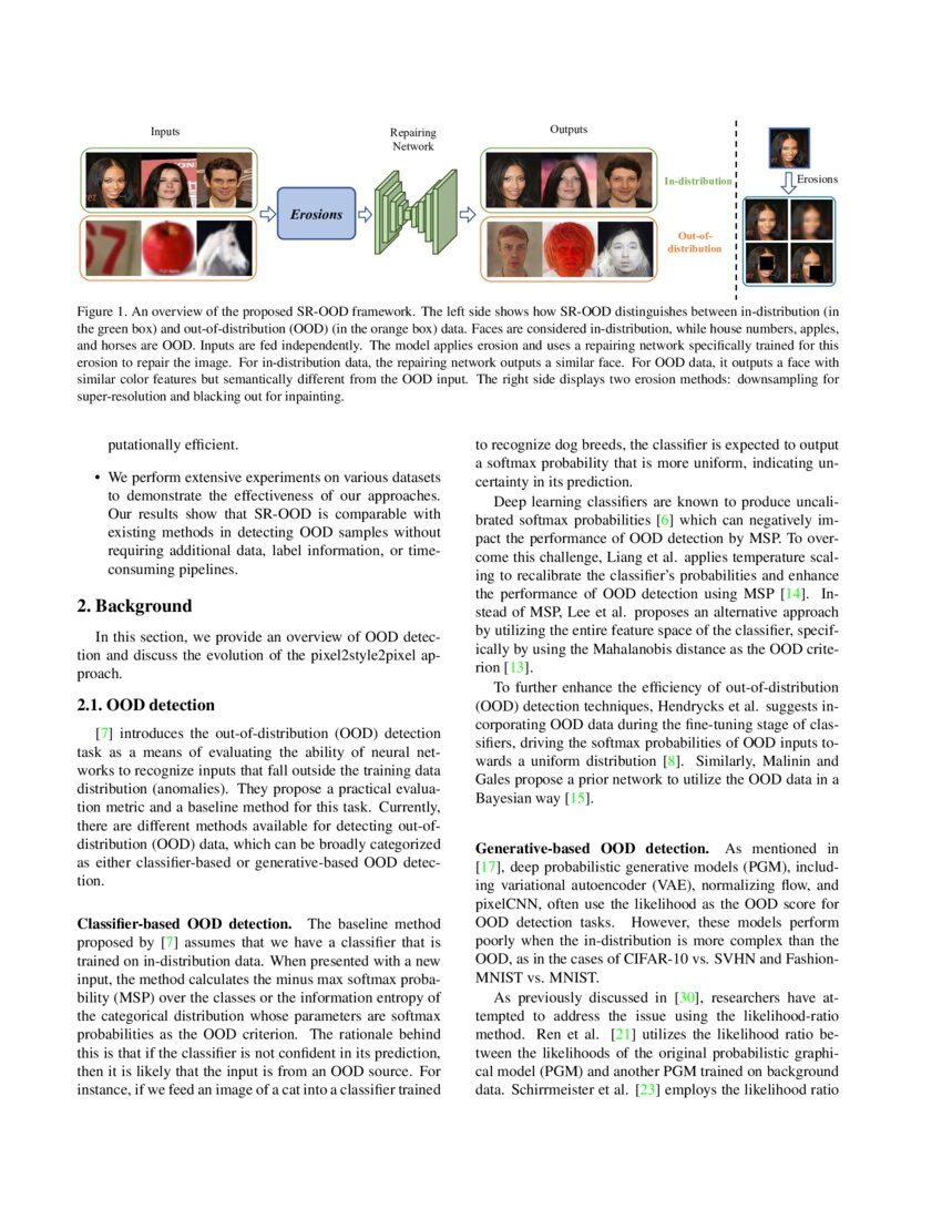 SR-OOD: Out-of-Distribution Detection via Sample Repairing | DeepAI