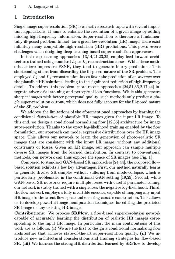 SRFlow: Learning the Super-Resolution Space with Normalizing Flow | DeepAI