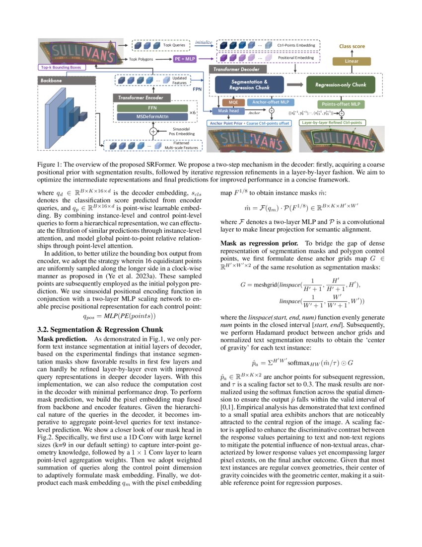 Srformer Empowering Regression Based Text Detection Transformer With
