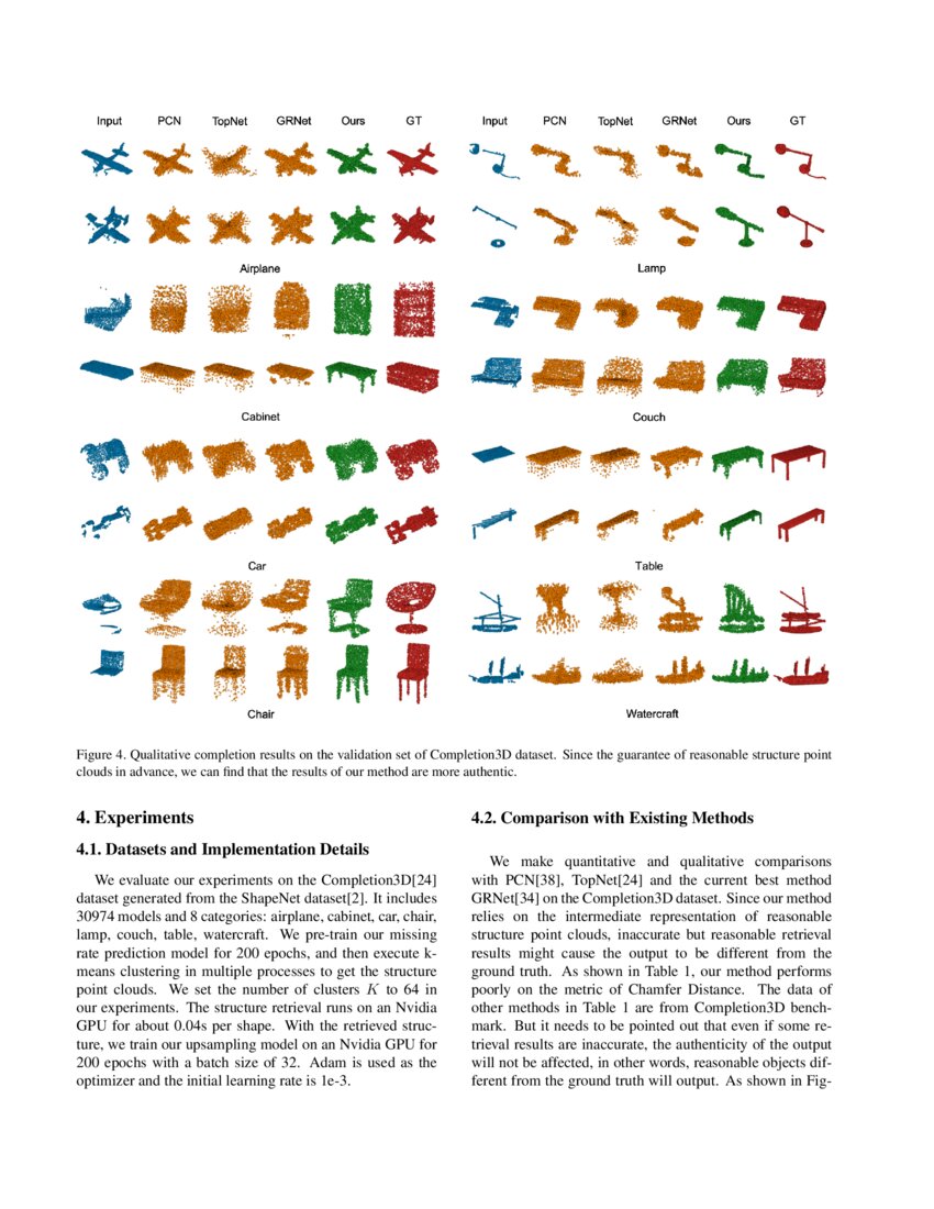 SRPCN: Structure Retrieval based Point Completion Network | DeepAI