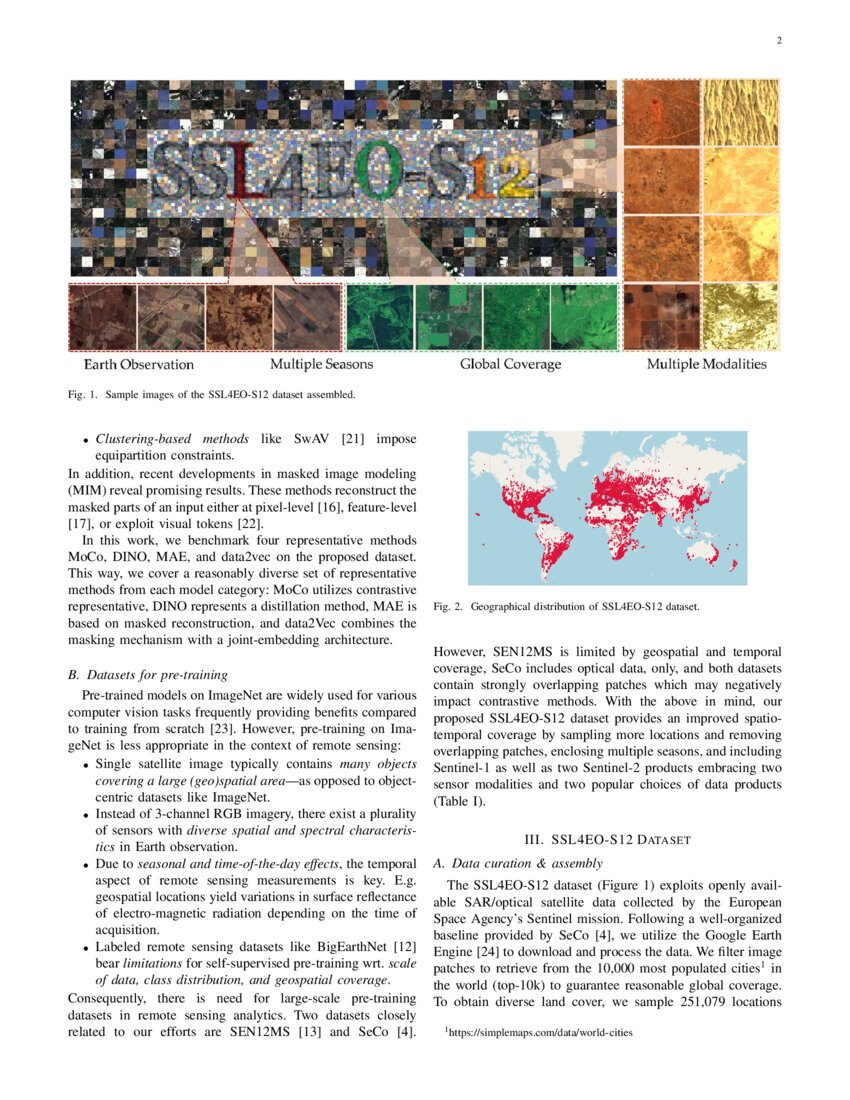 SSL4EO-S12: A Large-Scale Multi-Modal, Multi-Temporal Dataset for Self ... SSL4EO-S12: A Large-Scale Multi-Modal, Multi-Temporal Dataset for Self ...