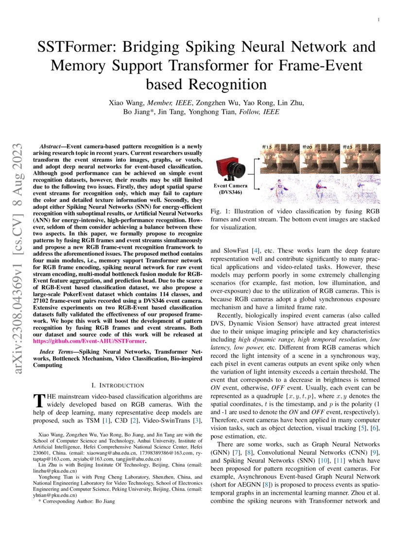 Sstformer Bridging Spiking Neural Network And Memory Support Transformer For Frame Event Based 2480