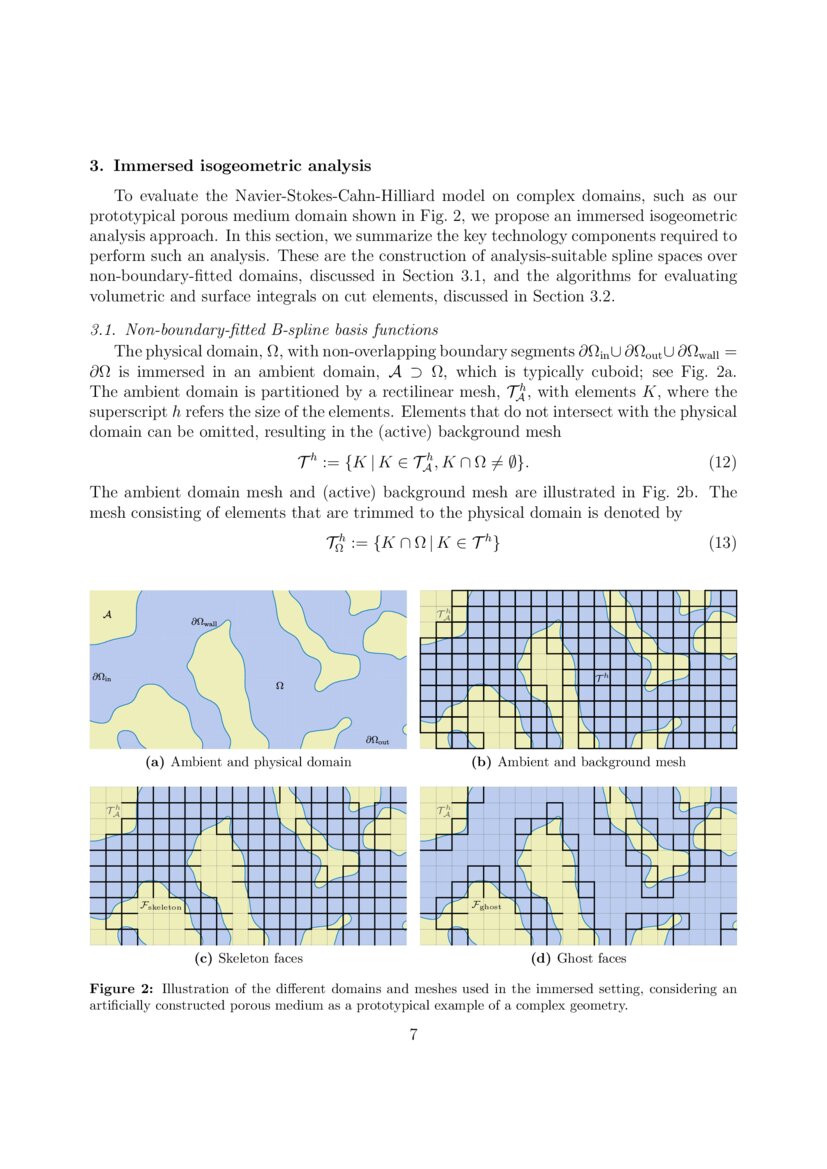 Stabilized immersed isogeometric analysis for the Navier-Stokes-Cahn-Hilliard equations, with ...