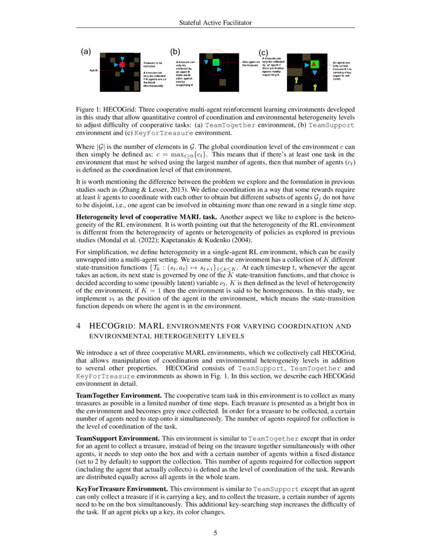 Stateful active facilitator: Coordination and Environmental Heterogeneity in Cooperative Multi ...