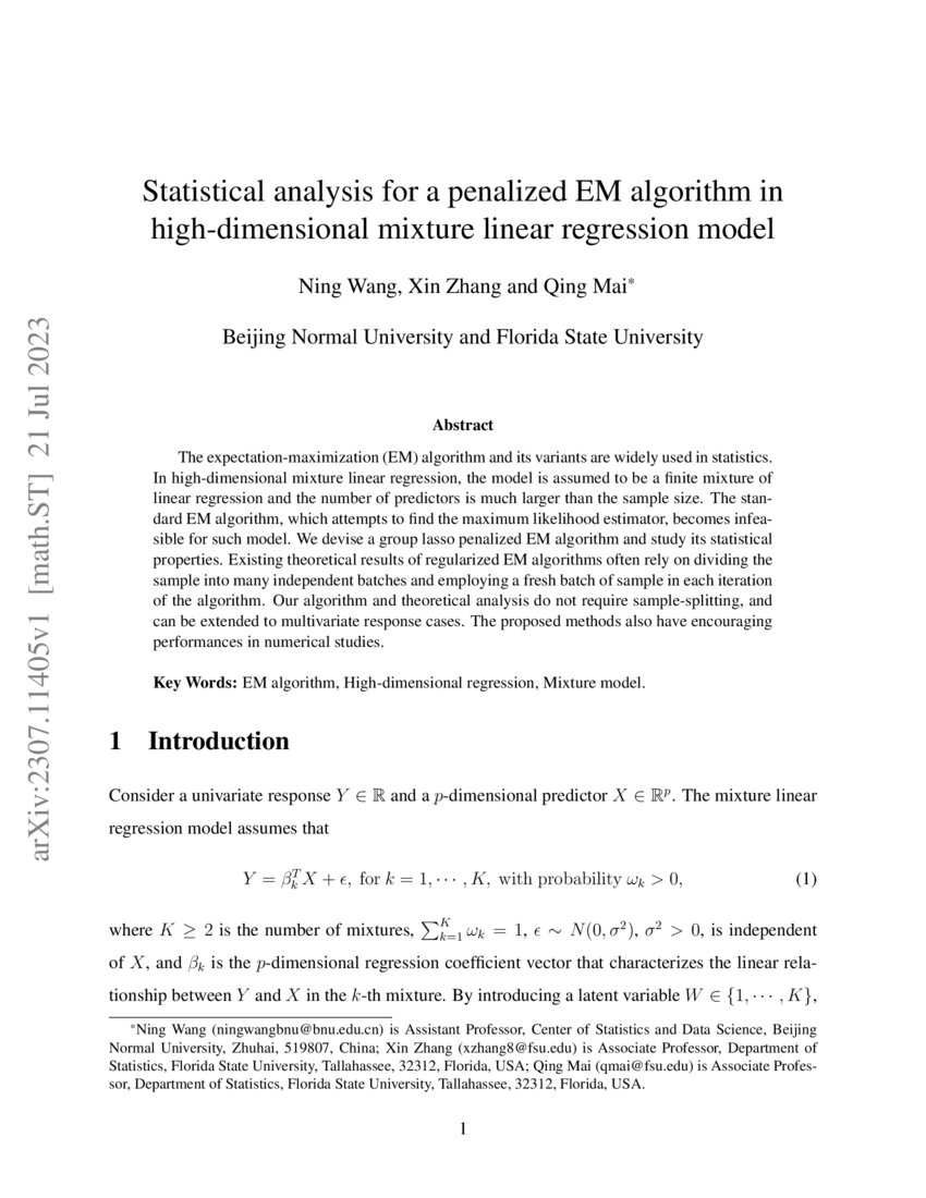 Statistical Analysis For A Penalized Em Algorithm In High Dimensional Mixture Linear Regression