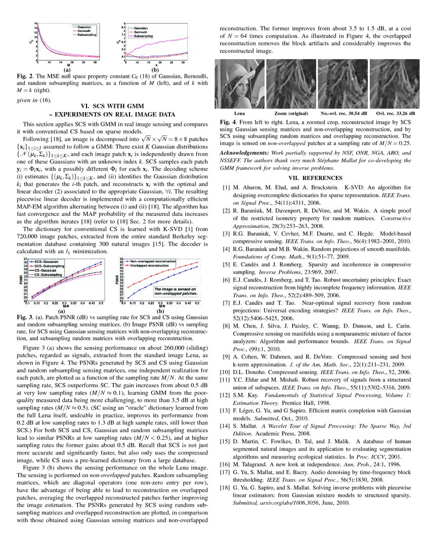 Statistical Compressive Sensing of Gaussian Mixture Models | DeepAI