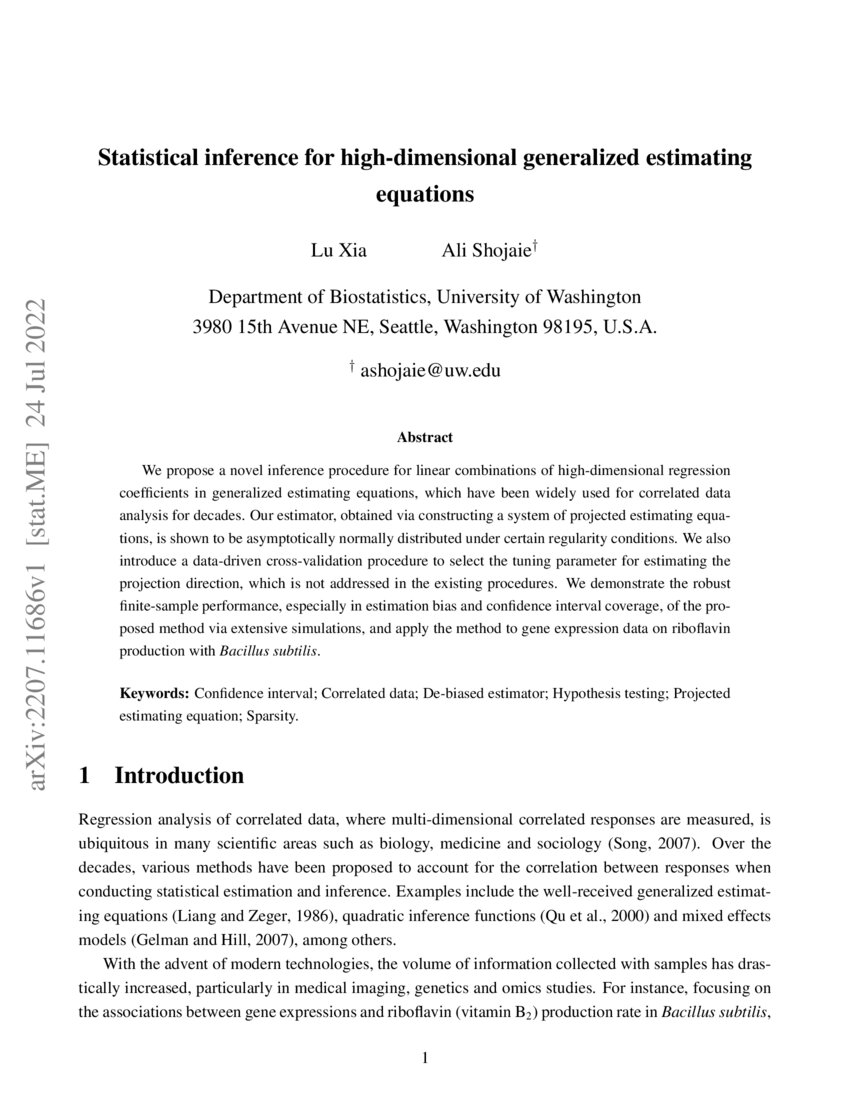 Statistical Inference For High Dimensional Generalized Estimating