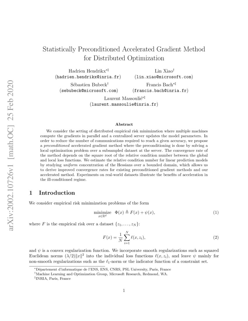 Statistically Preconditioned Accelerated Gradient Method for Distributed Optimization | DeepAI