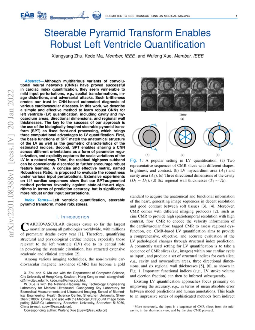 Steerable Pyramid Transform Enables Robust Left Ventricle ...
