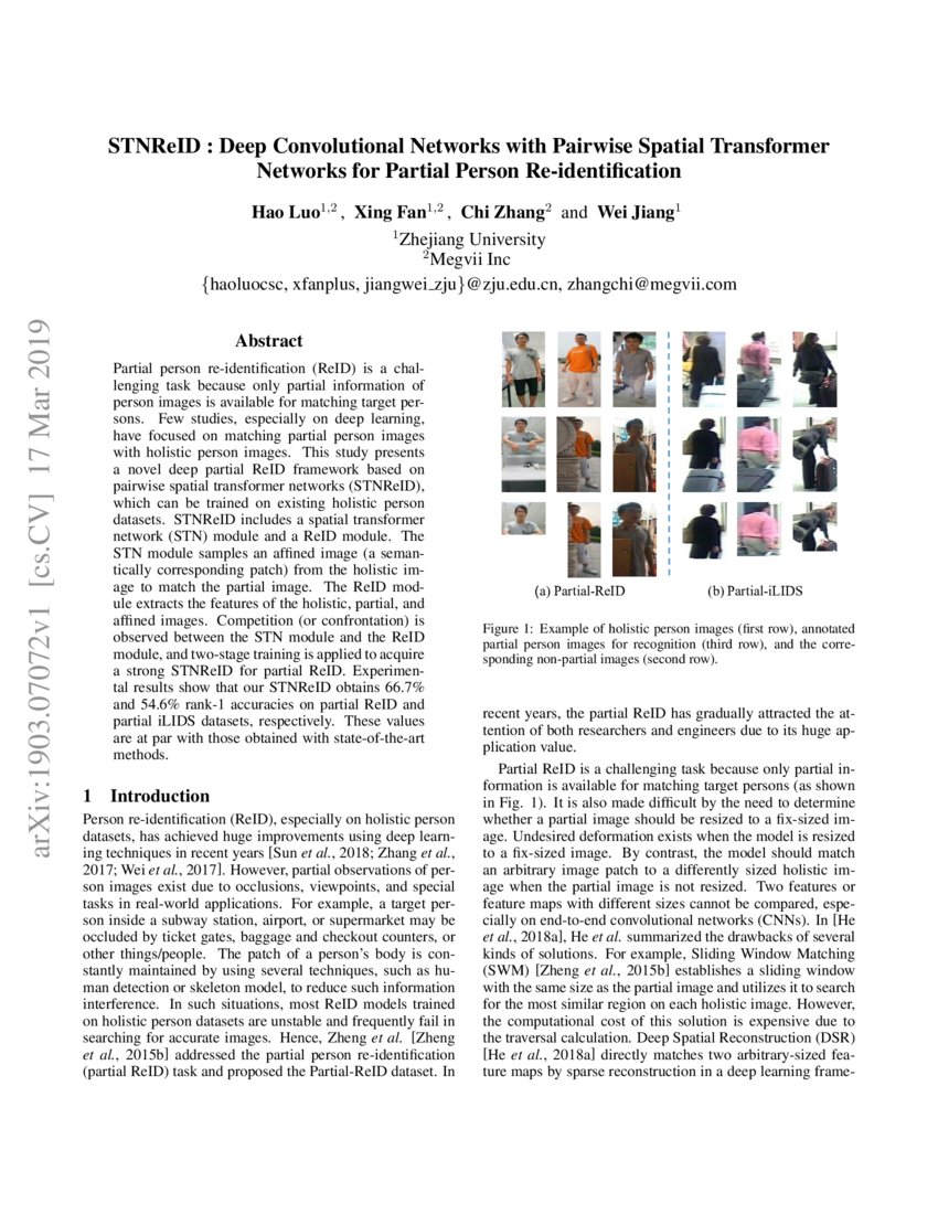 STNReID : Deep Convolutional Networks with Pairwise Spatial Transformer ...