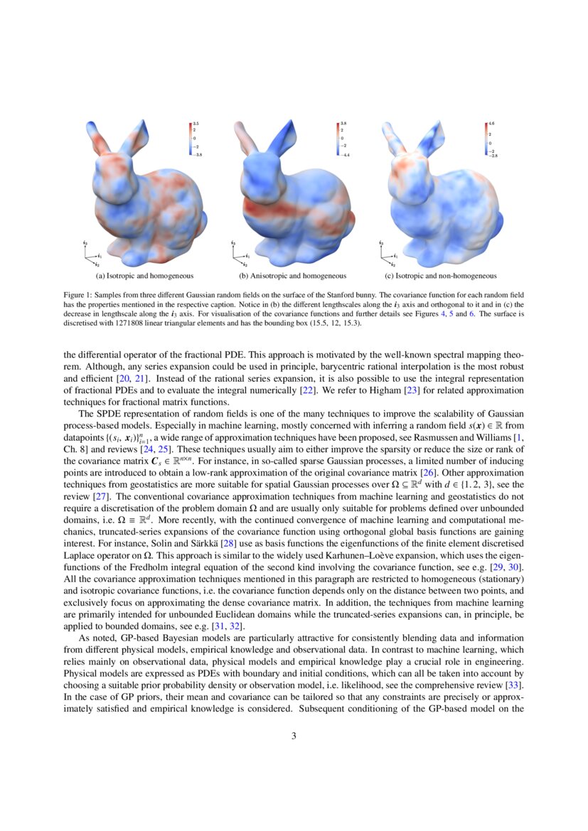Stochastic Pde Representation Of Random Fields For Large Scale Gaussian Process Regression And