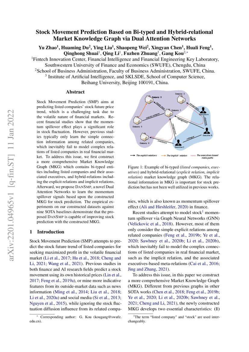 Stock Movement Prediction Based On Bi Typed And Hybrid Relational