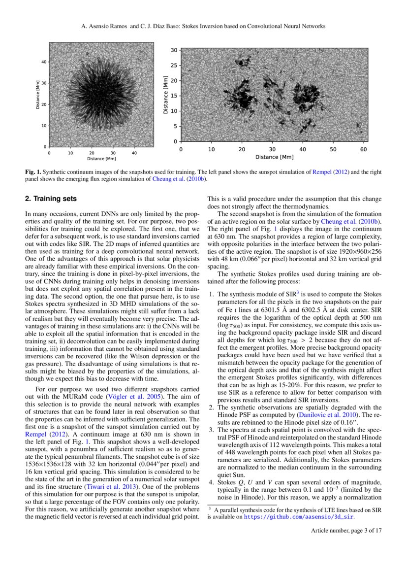 Stokes Inversion based on Convolutional Neural Networks | DeepAI
