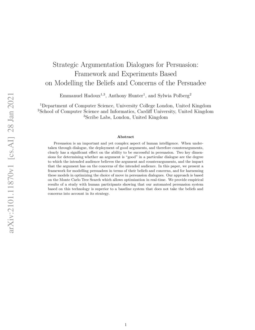 Strategic Argumentation Dialogues For Persuasion Framework And