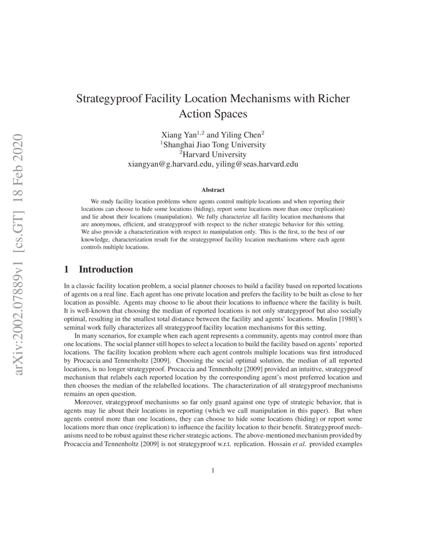 Strategyproof Facility Location Mechanisms with Richer Action Spaces ...