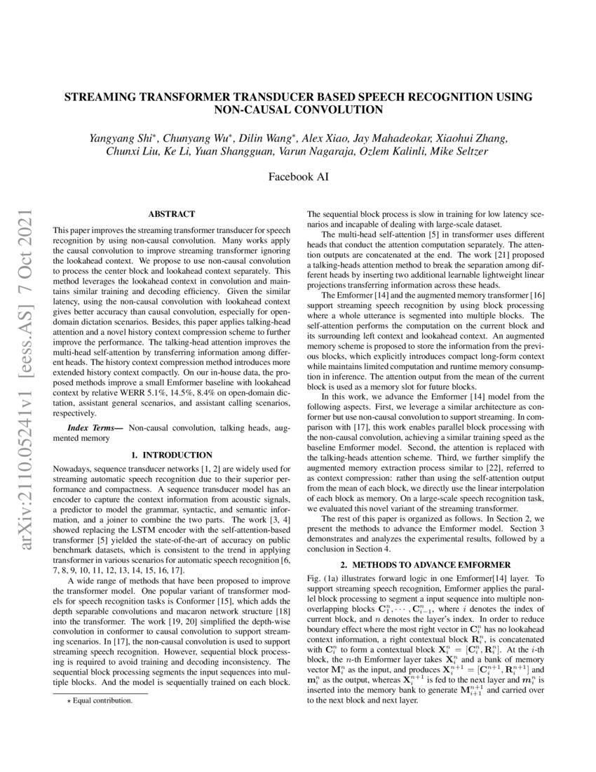 Streaming Transformer Transducer Based Speech Recognition Using Non ...